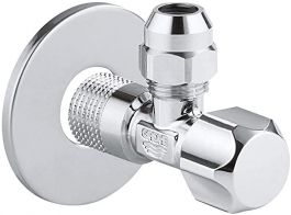 GROHE ANGLE VALVE, WITHOUT COMPRESSION NUT | CHROME 1/2 IN
